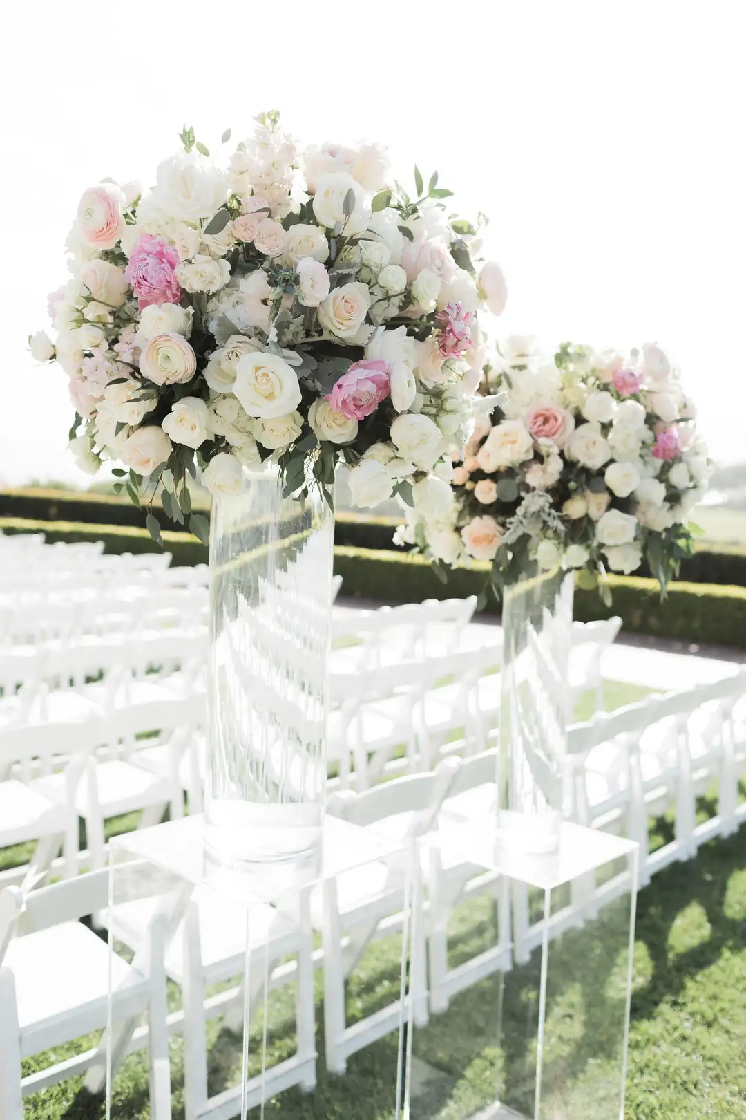 Ceremony Blooms on Acrylic Risers